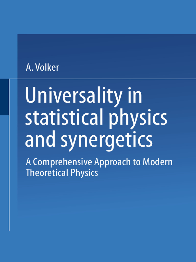 Universality in Statistical Physics and Synergetics. A Comprehensive ...