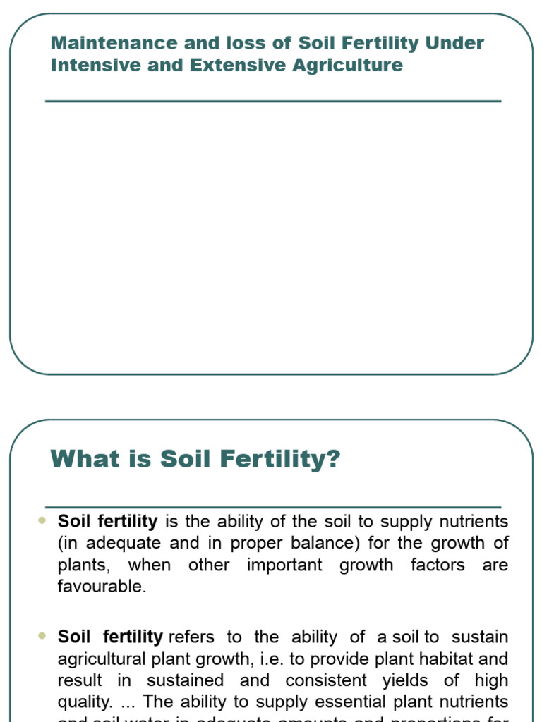 SOS 511 - Maintaining Soil Fertility - BJ-1 | PDF | Agriculture | Soil