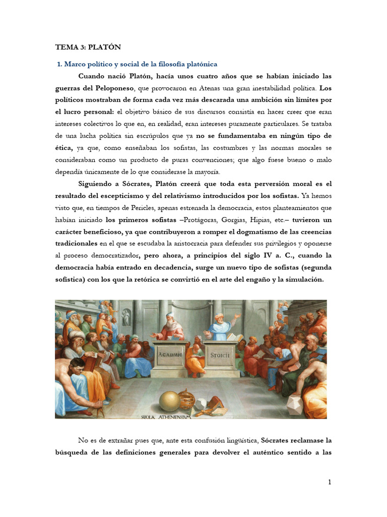 Platón: Filosofía y Crítica a la Democracia | PDF | Platón | Conocimiento