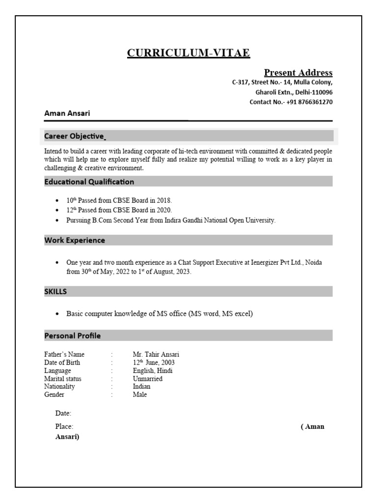 Aman Resume | PDF