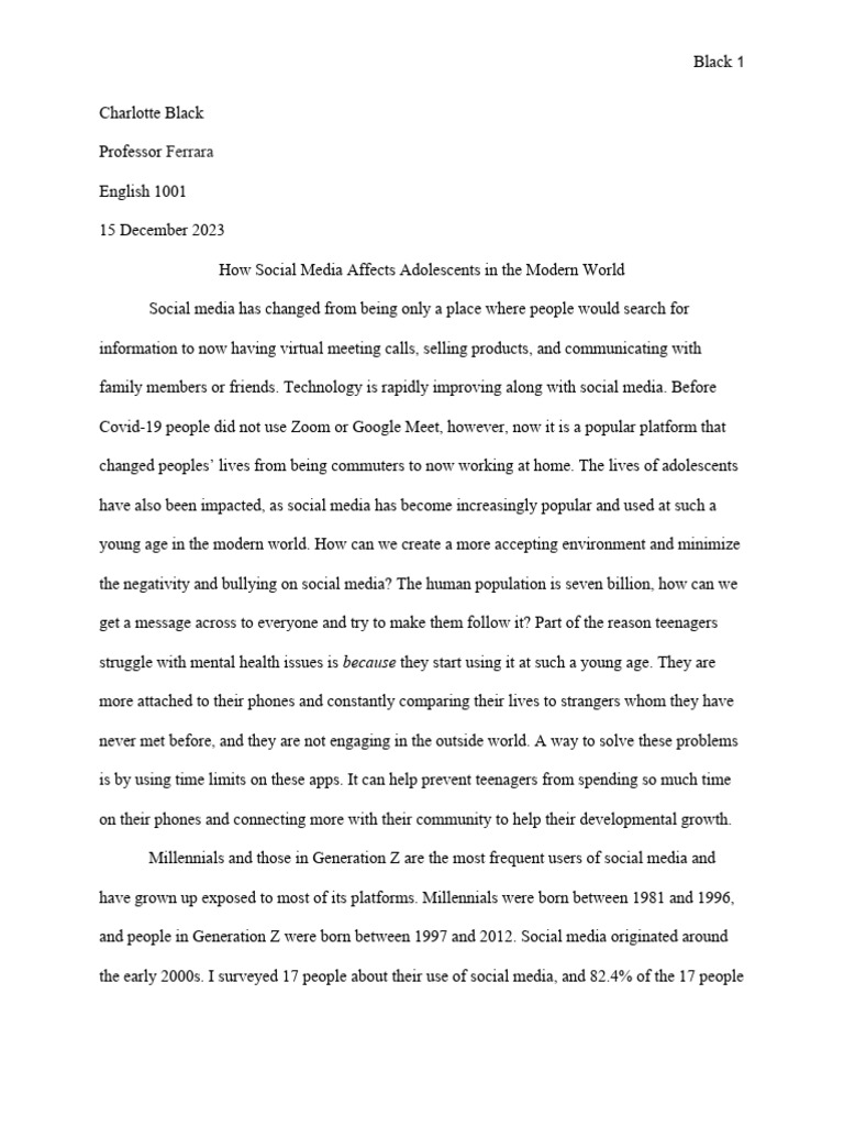 English Multimodal Final Essay 1 | PDF | Social Media | Popular Culture ...