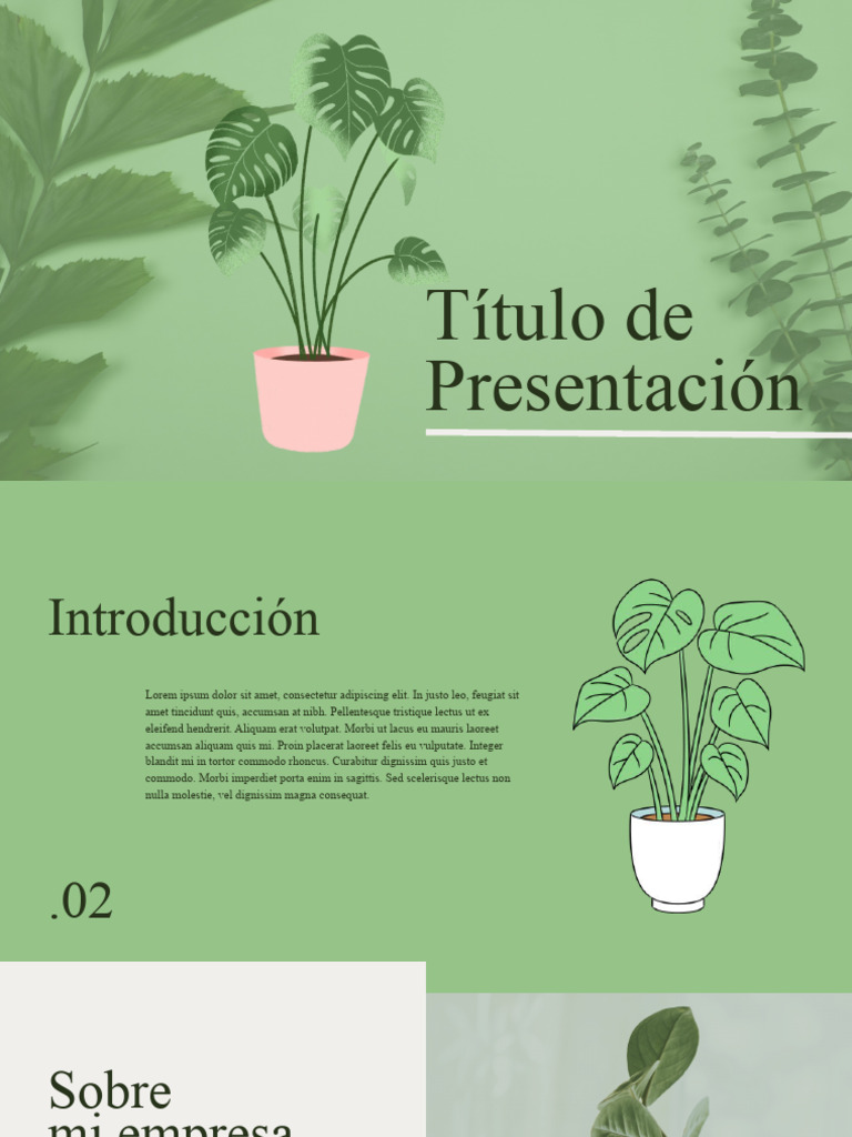 Plantilla Powerpoint Plantas | PDF