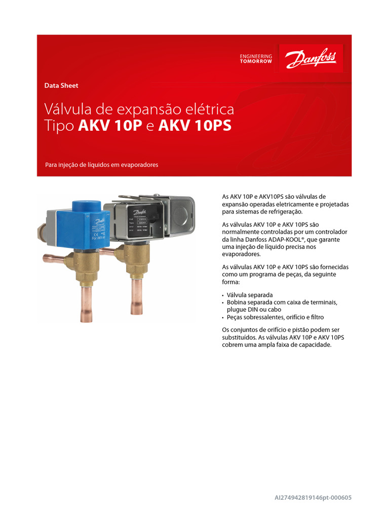 AI274942819146pt-000605 - Valvula de Expansão Danfoss | PDF | Indutor | Tubo de vácuo