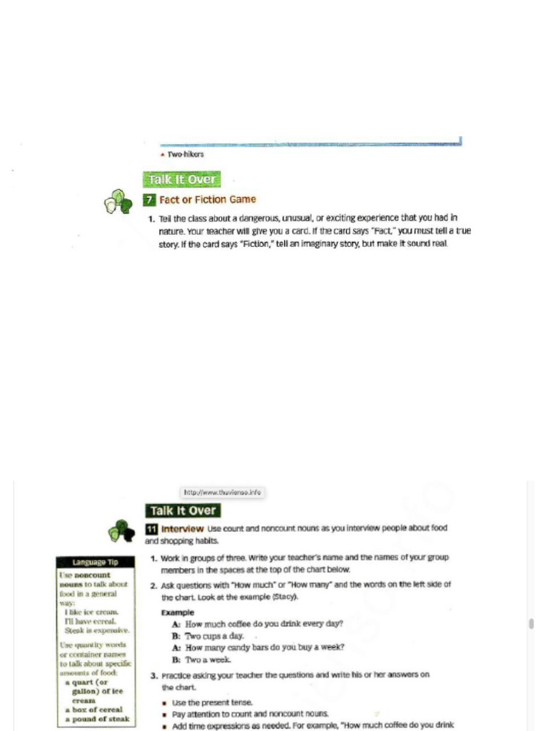 All Speaking Tests ch2 3 and 4 | PDF