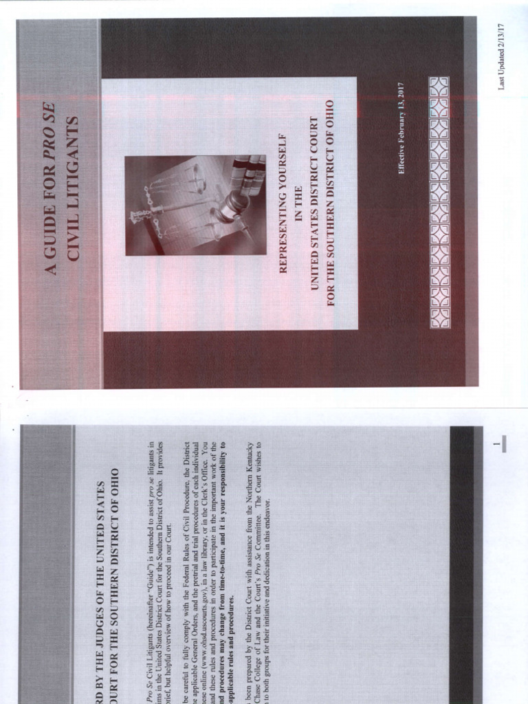 Guide For Pro Se Litigants | PDF