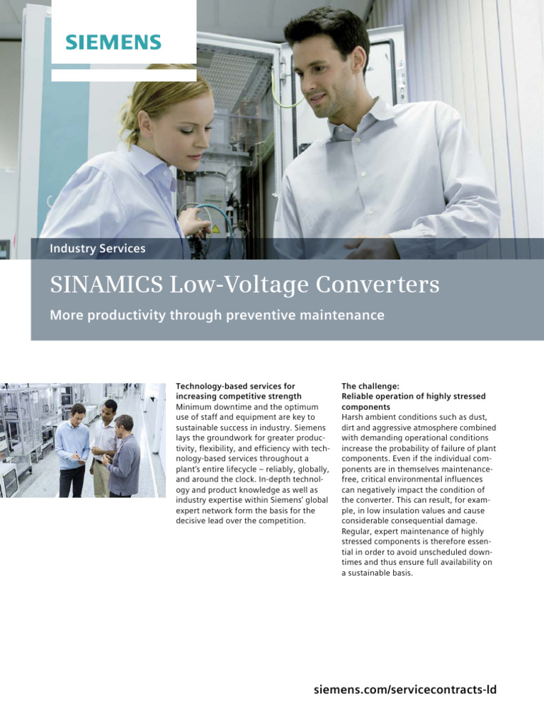 SINAMICS Low Voltage Converters en | PDF | Capacitor | Electrical Engineering