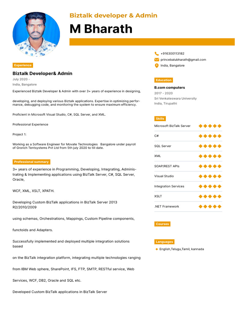 11-12-23 Biztalk My Resume | PDF | Computer Science | Software Development