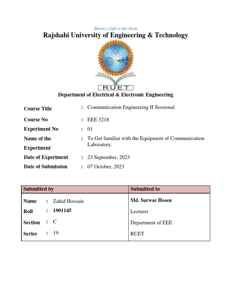 Experiment No 1 | PDF | Modulation | Frequency Modulation