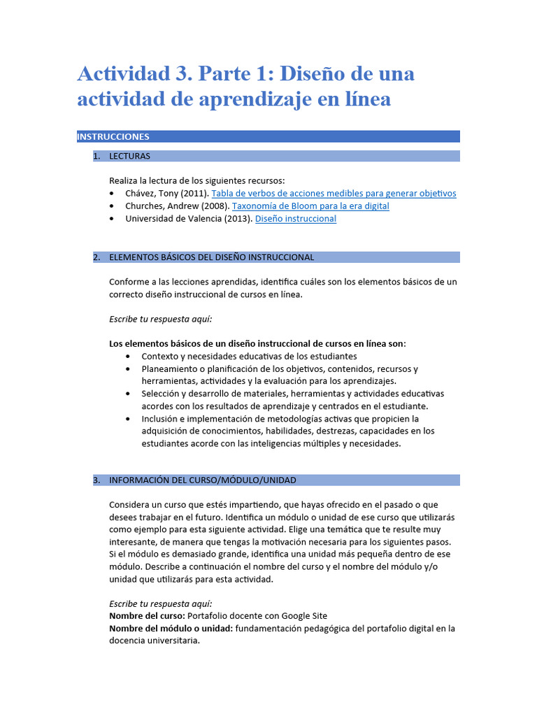ACTIVIDAD 3 - Parte - 1 - Yetty Lara | PDF | Diseño instruccional | Aprendizaje