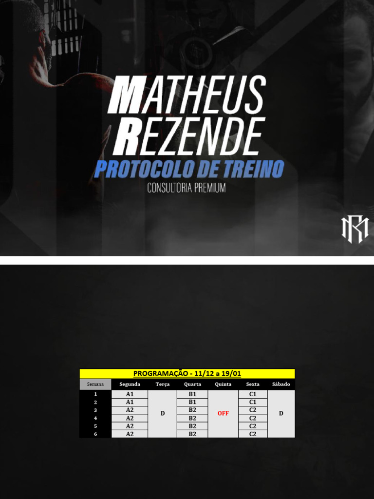 Protocolo de Treino Mrteam Carielen | PDF | Exercício físico | Boa forma