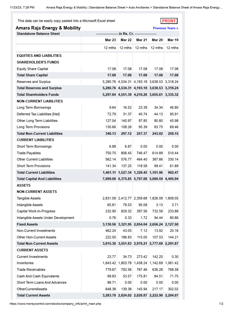 Standalone Bal Sheet | PDF | Balance Sheet | Equity (Finance)