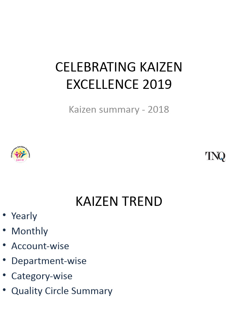 Celebrating Kaizen Excellence - 2018 | PDF Celebrating Kaizen Excellence - 2018 | PDF