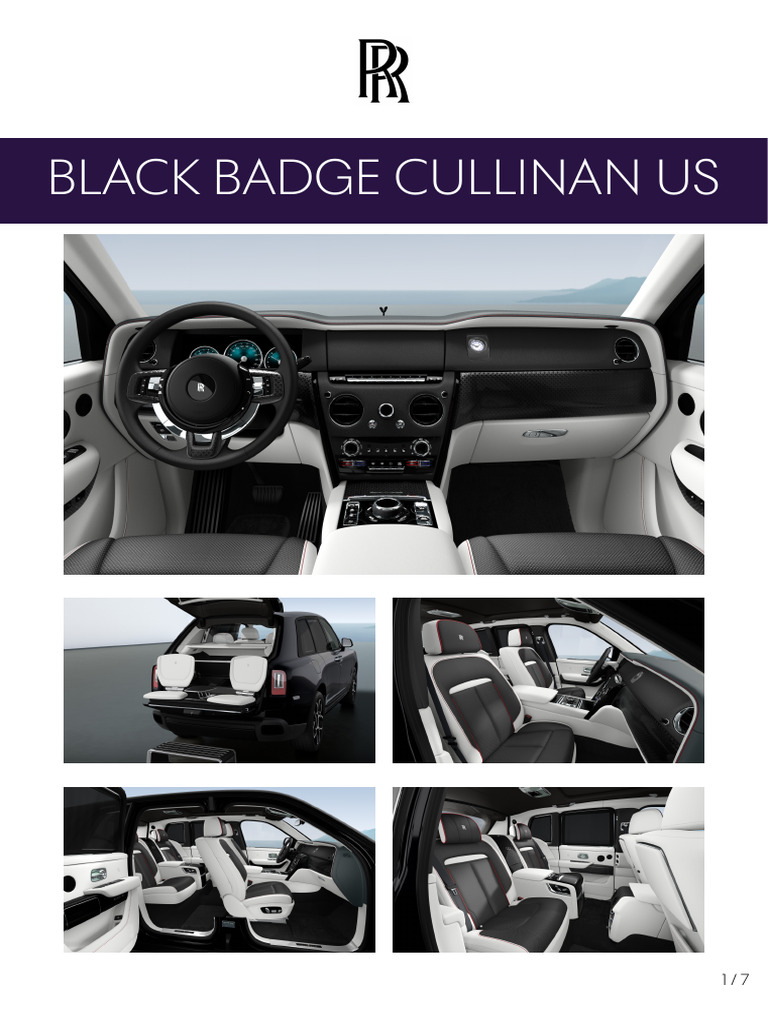 RR TV83 Black Badge Cullinan US 20230611 | PDF | Sports Cars ...