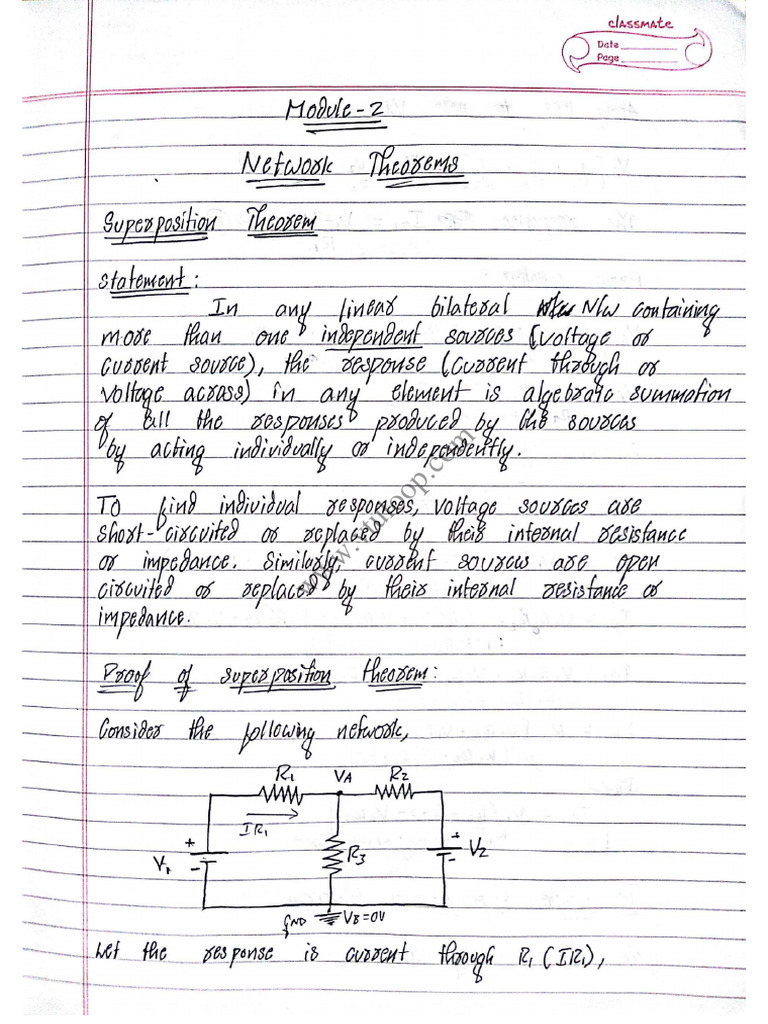18EC34 - Network Analysis Module 2 | PDF