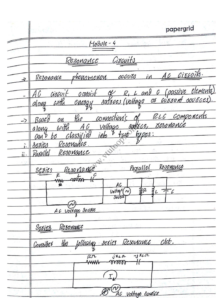 18EC34 - Network Analysis Module 4 | PDF | Home & Garden