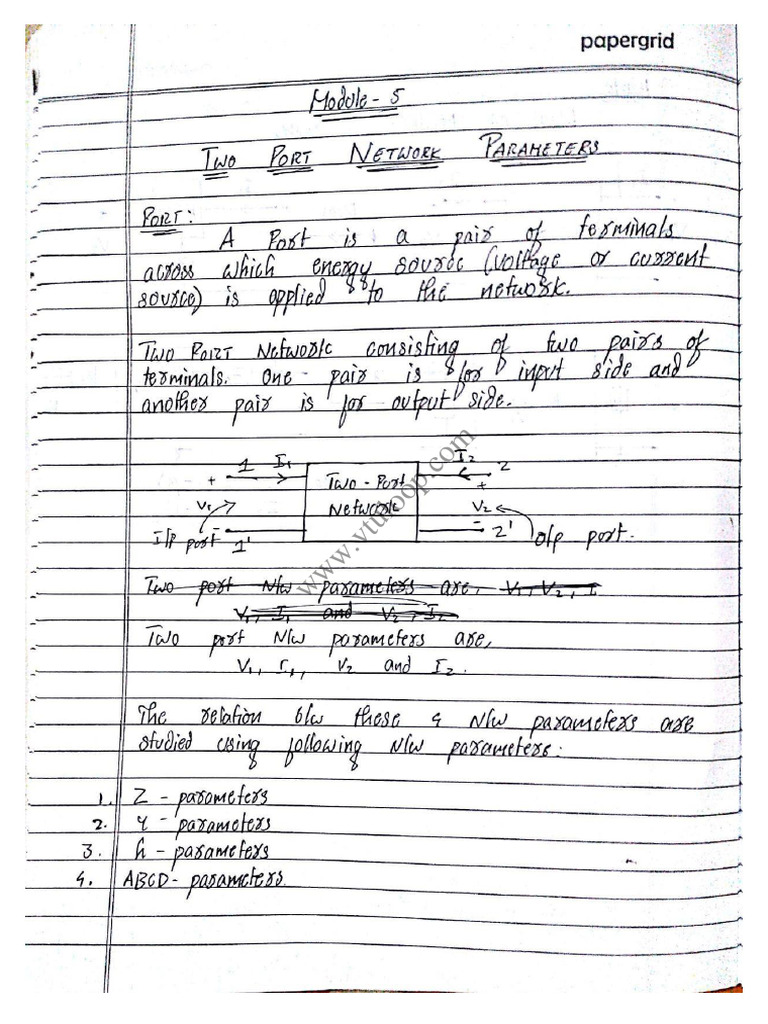 18EC34 - Network Analysis Module 5 | PDF