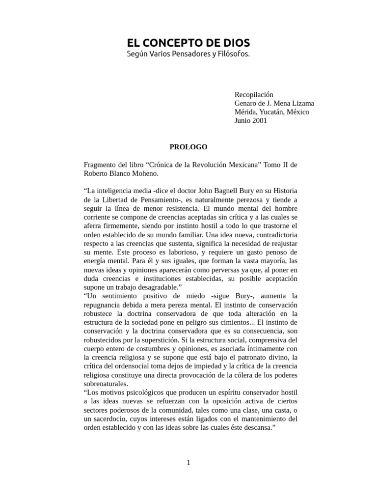 El Concepto de Dios | PDF | Monoteísmo | Dios