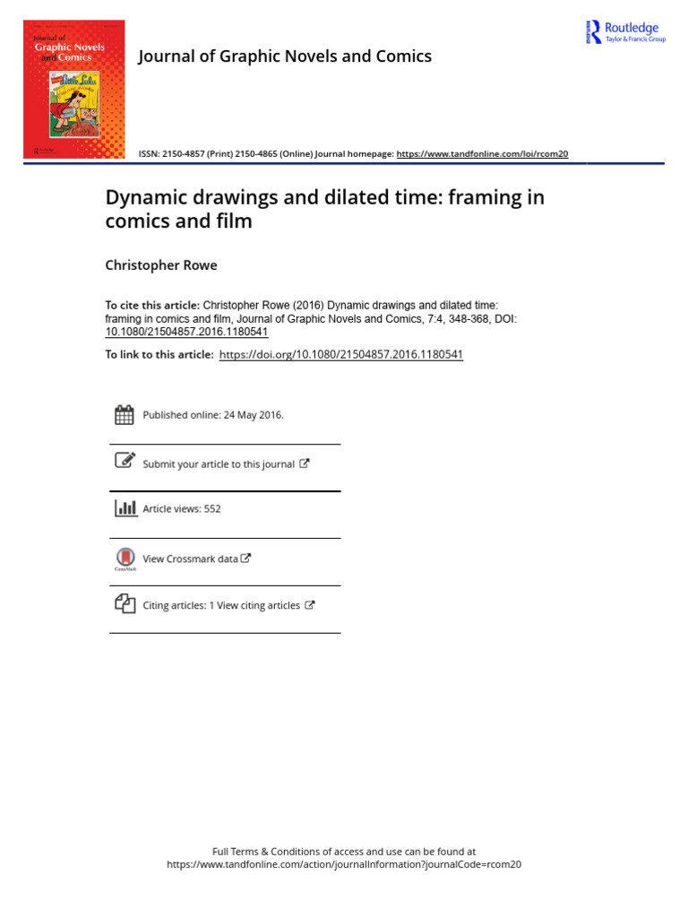 Dynamic Drawings and Dilated Time Framing in Comics and Film | PDF ...