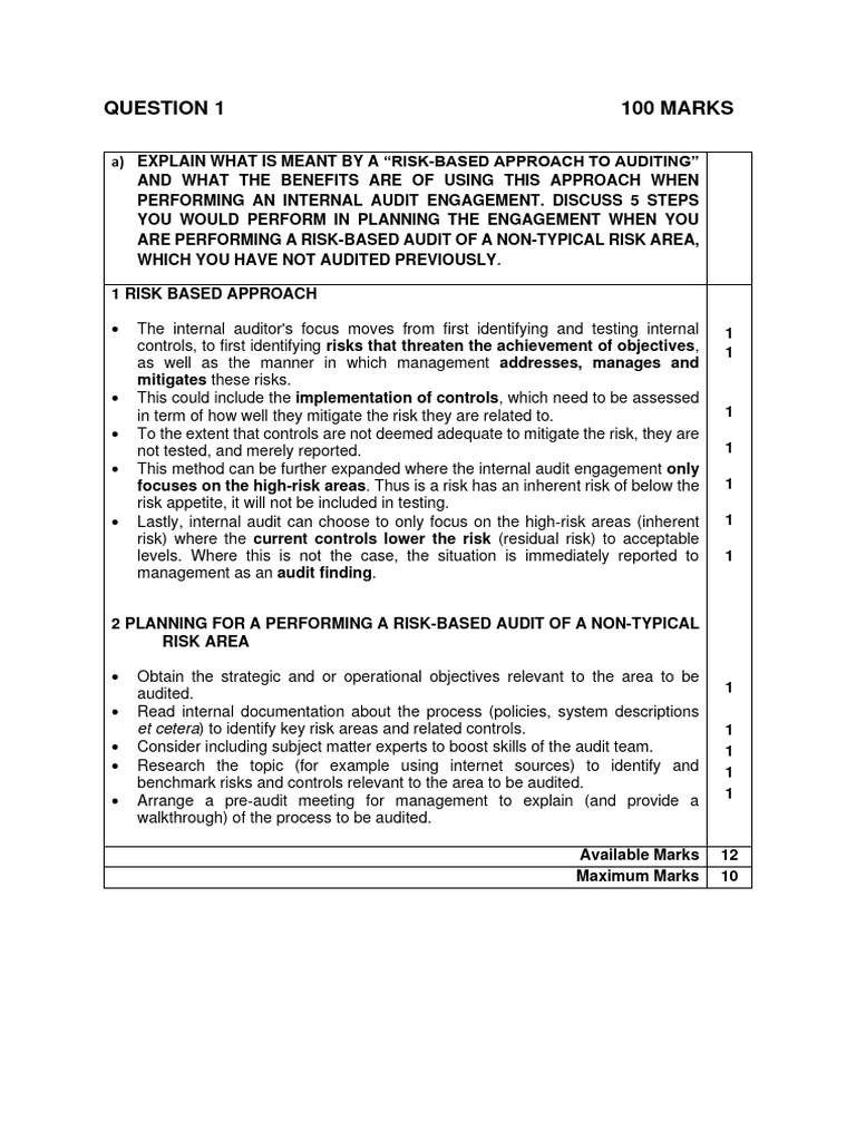 2023 - Assessment Opportuntiy 3 - Past Paper Pack Memo | PDF | Internal ...