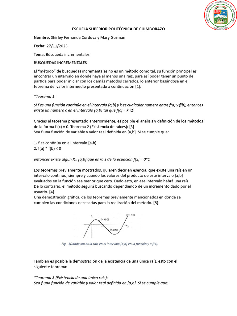 Investigcion Metodos Numericos | PDF | Función continua | Análisis