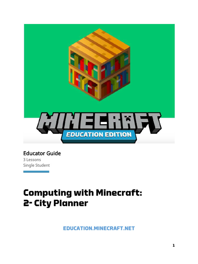9223644809867444-Computing With Minecraft - Unit 2 - City Planner | PDF ...