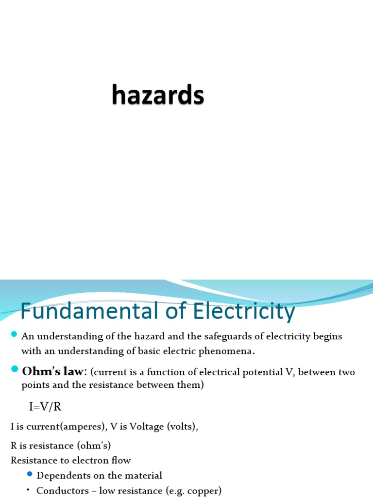 Electrical Safety Hazards Explained | PDF | Electrical Resistance And ...