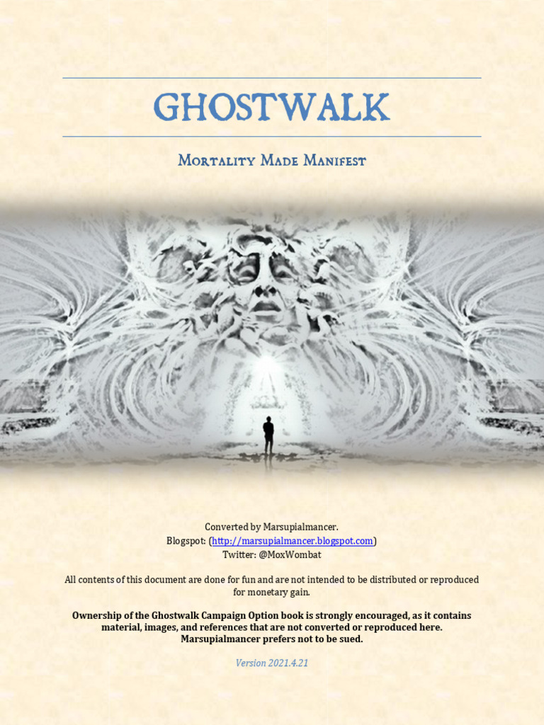 Ghostwalk 5E | Download Free PDF | Ghosts | Dwarf (Dungeons & Dragons)