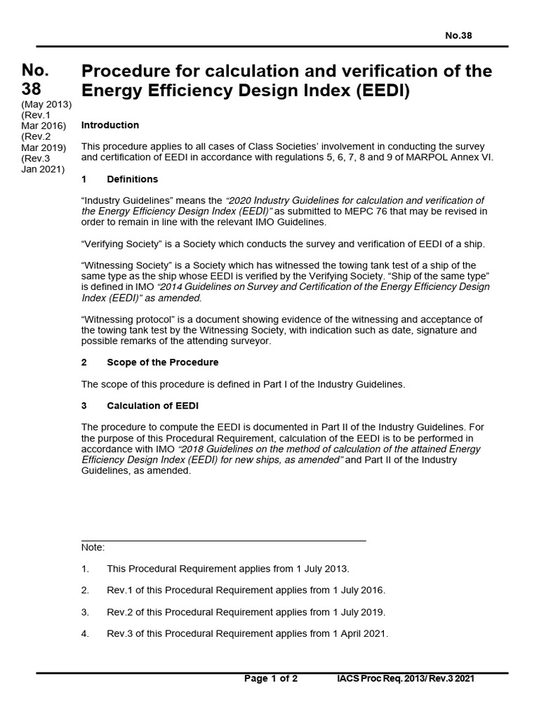 EEDI Calculation For Marine Ships | PDF | Marine Propulsion ...