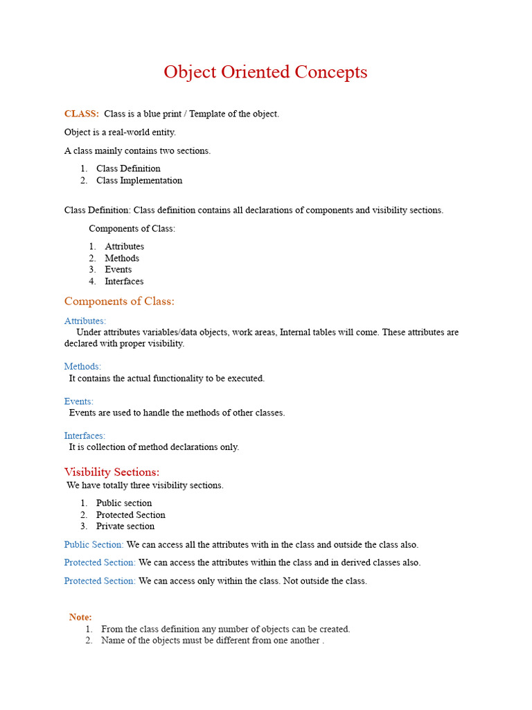 OOPs ABAP | PDF | Class (Computer Programming) | Method (Computer ... OOPs ABAP | PDF | Class (Computer Programming) | Method (Computer ...