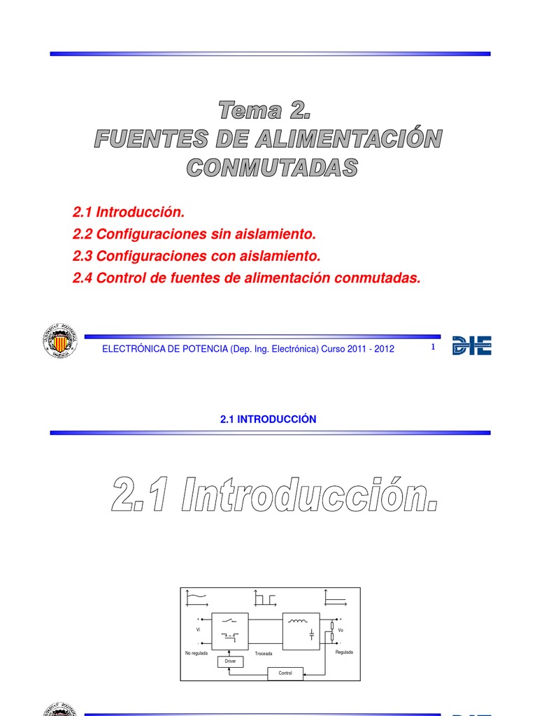 Fuentes Conmutadas Pdf Fuente De Alimentación Electrónica De Potencia