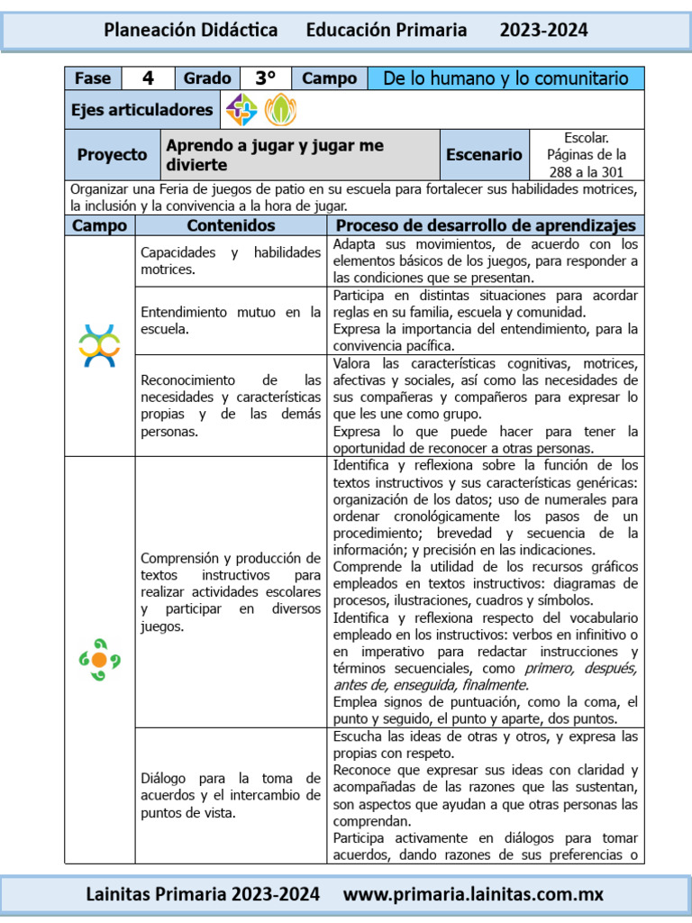 3er Grado Diciembre Aprendo a jugar y jugar me divierte (2023-2024 ...