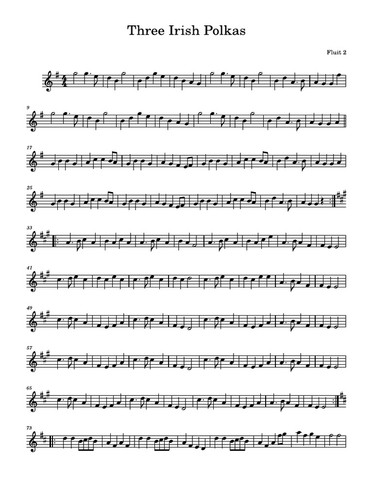 Three Irish Polka - S - Fluit 2 | PDF