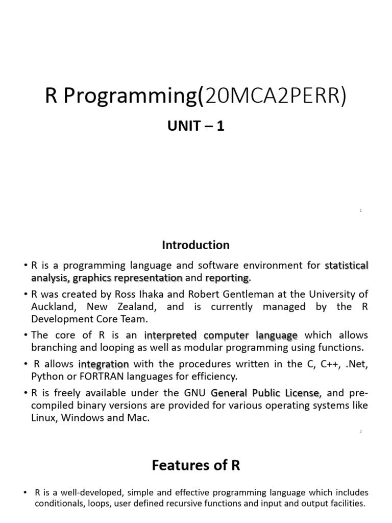 R-Unit 1 | PDF | Computer Programming | Microsoft Windows
