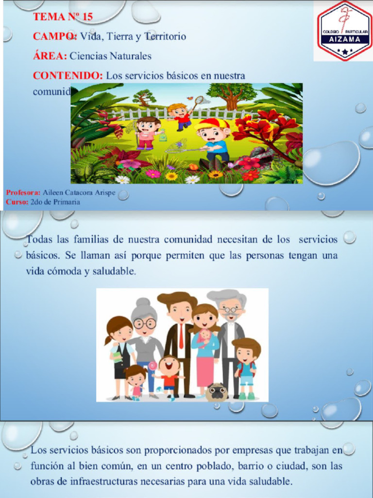 15. Los servicios básicos en nuestra comunidad | PDF