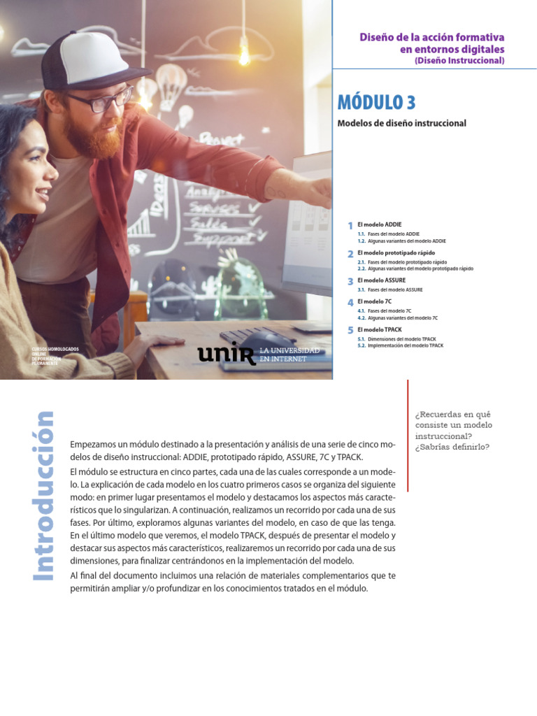 Diseño de La Acción Formativa en Entornos Digitales - Módulo 3 | PDF | Diseño instruccional ...