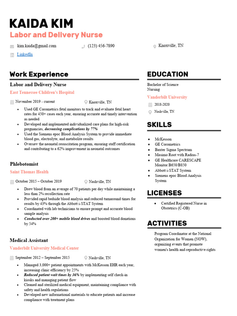 Standout Ms Word Resume Template | PDF | Nursing | Patient