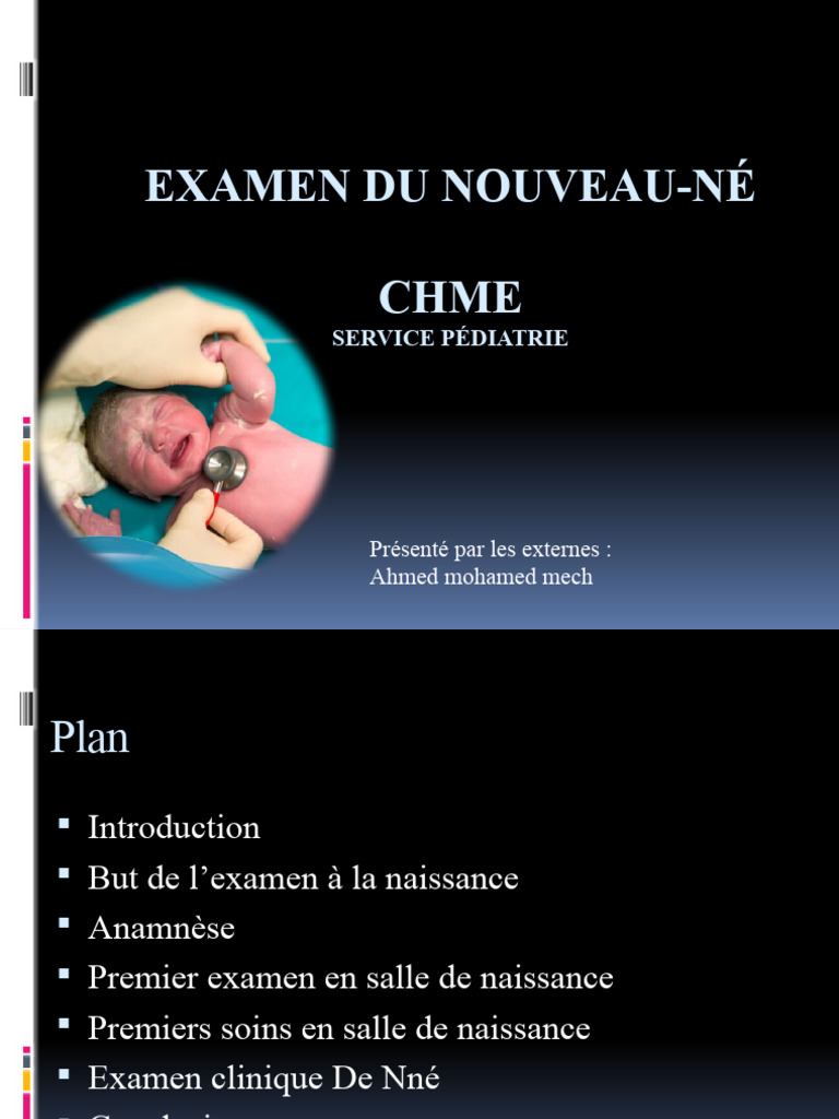 Examen clinique du nouveau-né | PDF | Pouls | Nourrisson