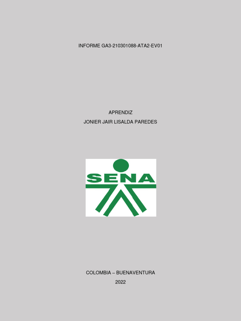 Informe GA3-210301088-ATA2-EV01. | PDF | Cuestionario | Cliente