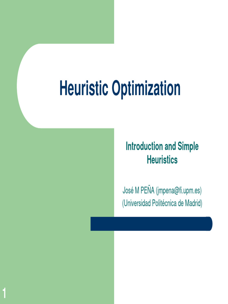 Intro Ho Pdf Metaheuristic Mathematical Optimization