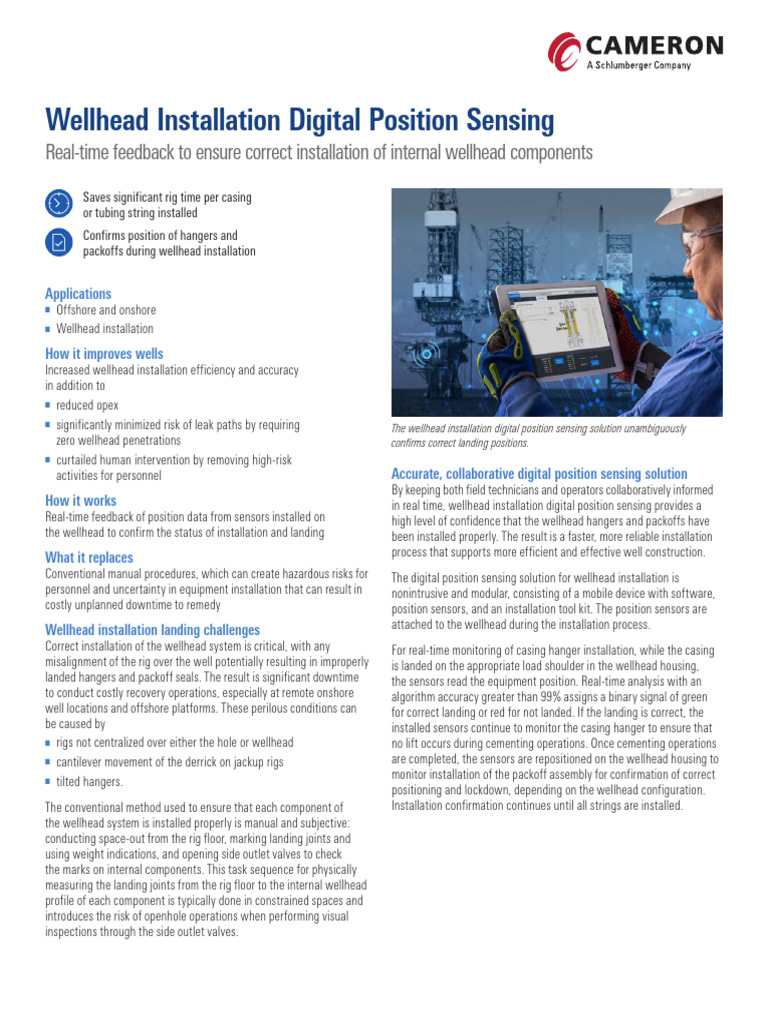 Wellhead Installation Digital Position Sensing Ps | PDF | Real Time ...