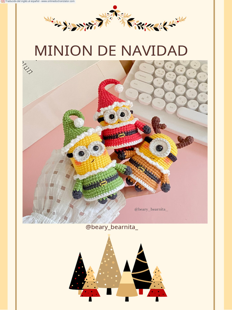Minnion Navidad 1 | PDF | Tejer | Arte popular