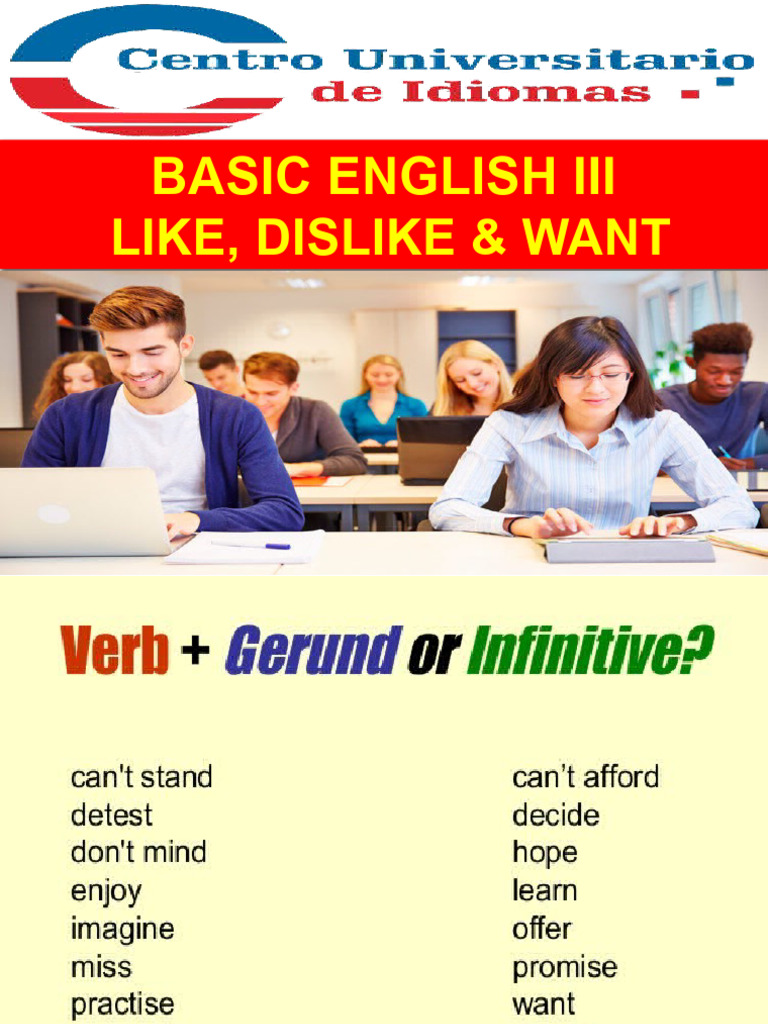 Cudi Semana 3 B Like VS Want To | PDF | Syntax | Linguistic Typology