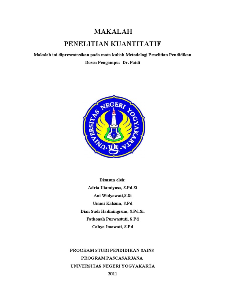 Contoh Makalah Penelitian Kualitatif Dan Kuantitatif Riset
