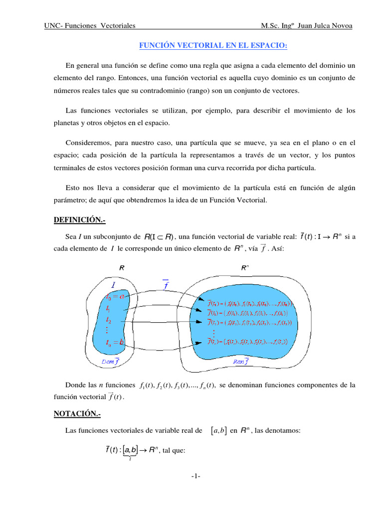 Funciones_Vectoriales-_corregida | PDF | Función (Matemáticas) | Vector Euclidiano
