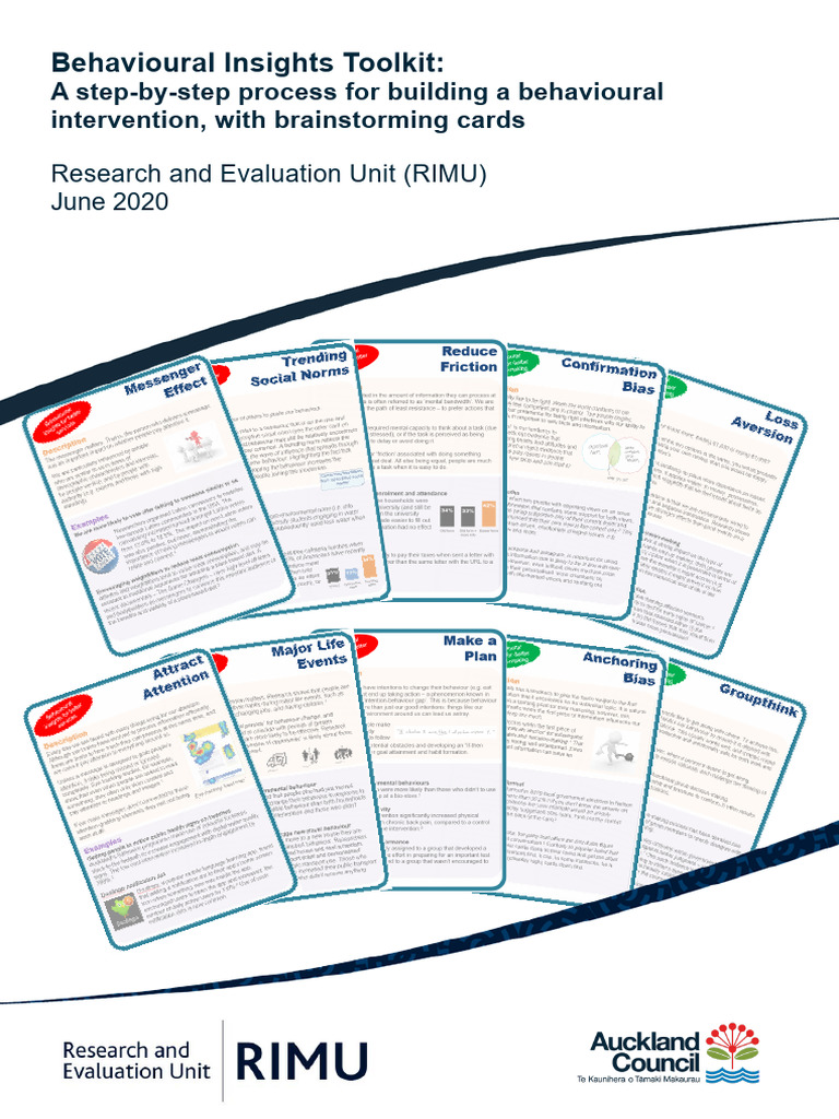 Behavioural Insights Toolkit Rimu Auckland Council June 2020 | PDF ...