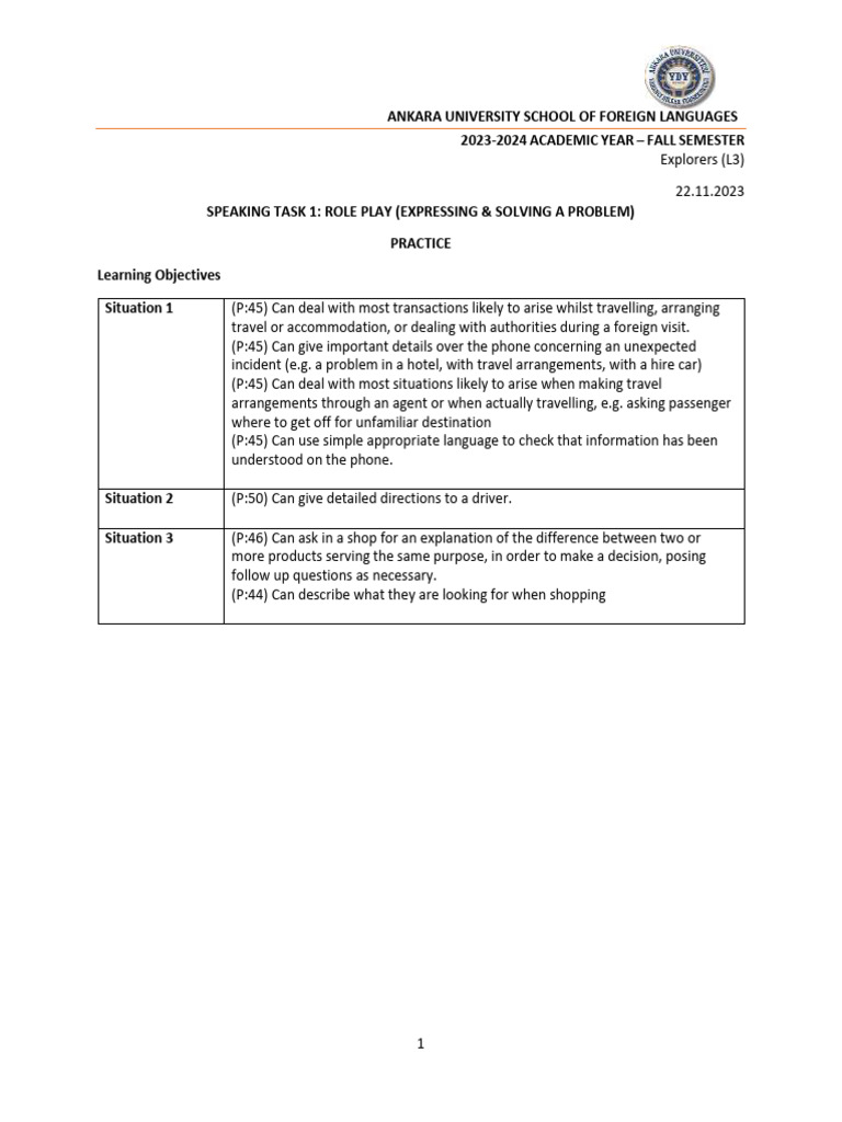 SPEAKING TASK 1 practice PDF Version | PDF