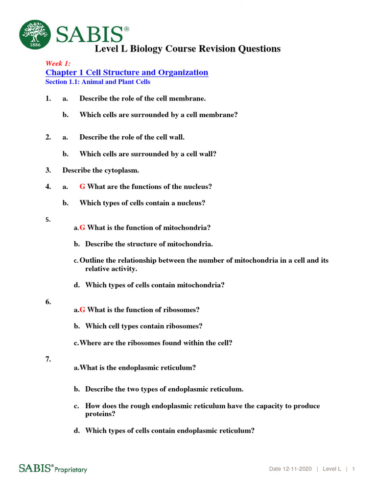 2324 Level L (Gr10 UAE - GULF) Biology Course Questions | PDF | Leaf ... 2324 Level L (Gr10 UAE - GULF) Biology Course Questions | PDF | Leaf ...
