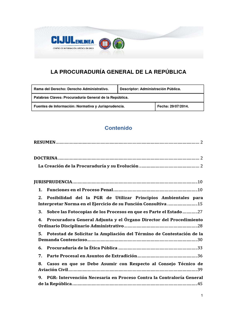 Evolución de la Procuraduría General | PDF | Caso de ley | Estado ...