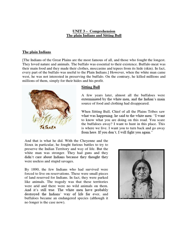 Native Americans - ComprÃ©hension Ã©crite | PDF