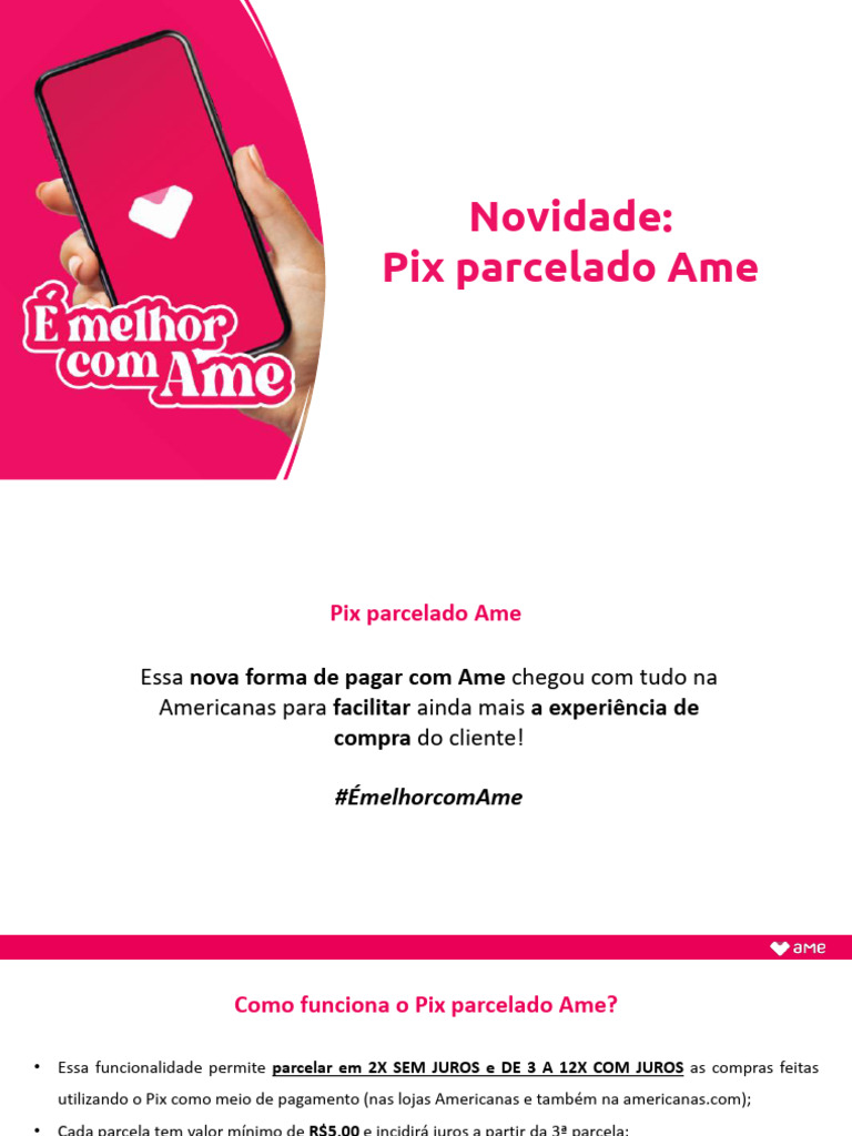 Pix Parcelado Nas Americanas - Lojas Físicas | PDF | Aplicativo para ...